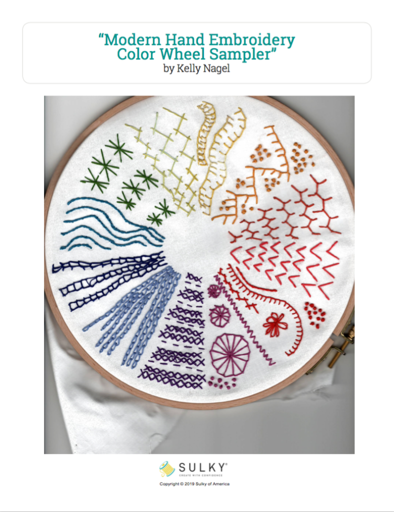 Modern Hand Embroidery Color Wheel Sampler - American Quilt Retailer